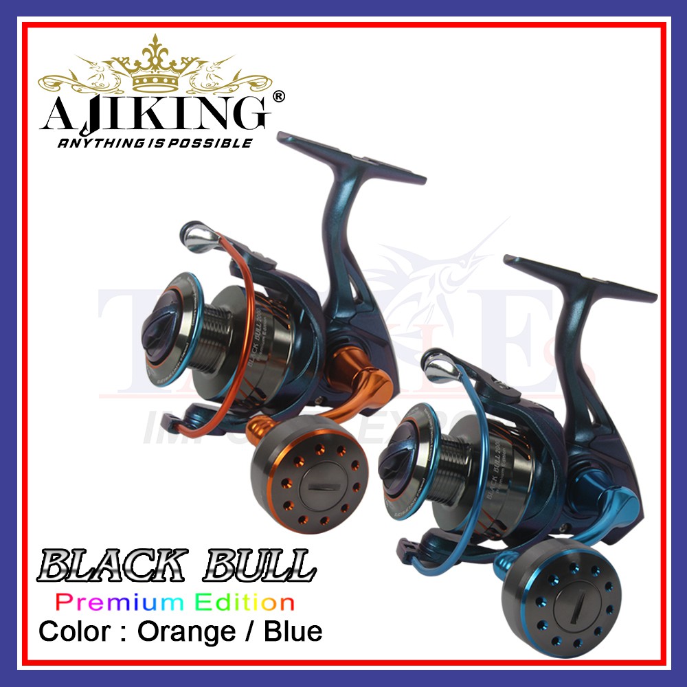 Ajiking Black Bull Premium Edition Spinning Fishing Reel (Max Drag 2 ...