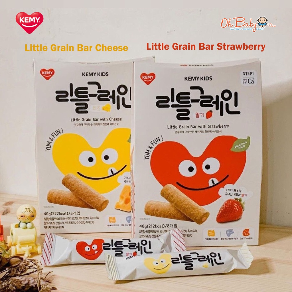 Kemy Kids Little Grain 12m+ (8 x 5g) | Cheese / Strawberry | Shopee ...