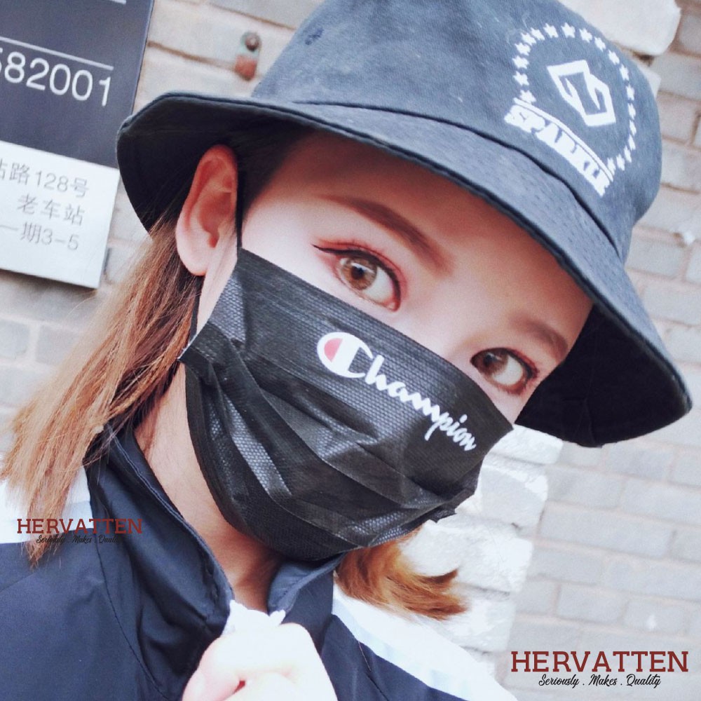 Hervatten Korea Insta Youtuber Unisex Cotton Face Mask Black Anti Haze ...