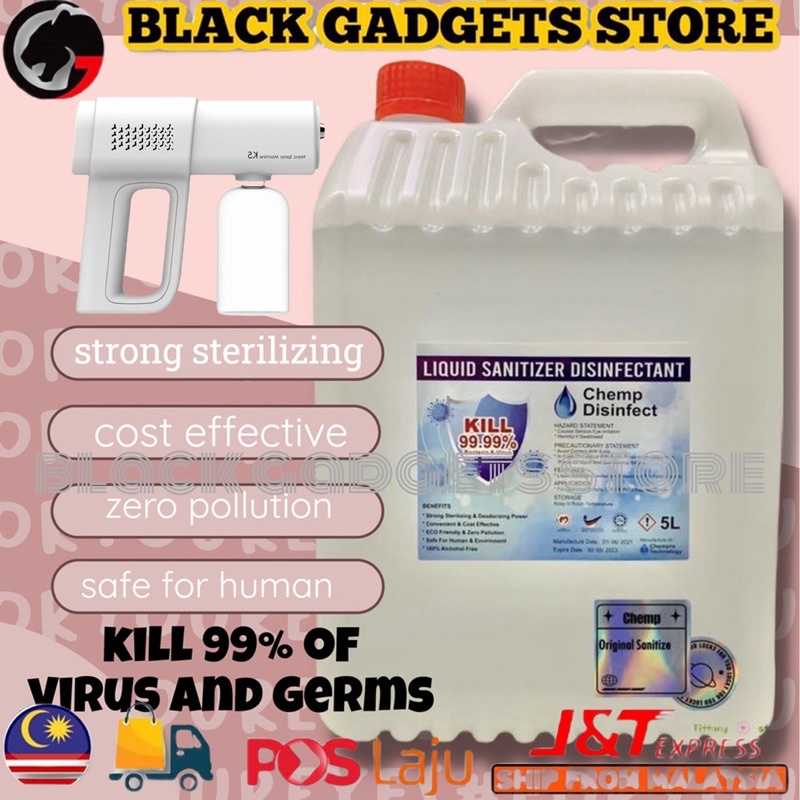 Chempro Technology Sanitizer 5L Liquid Sanitizer Disinfectant Water ...