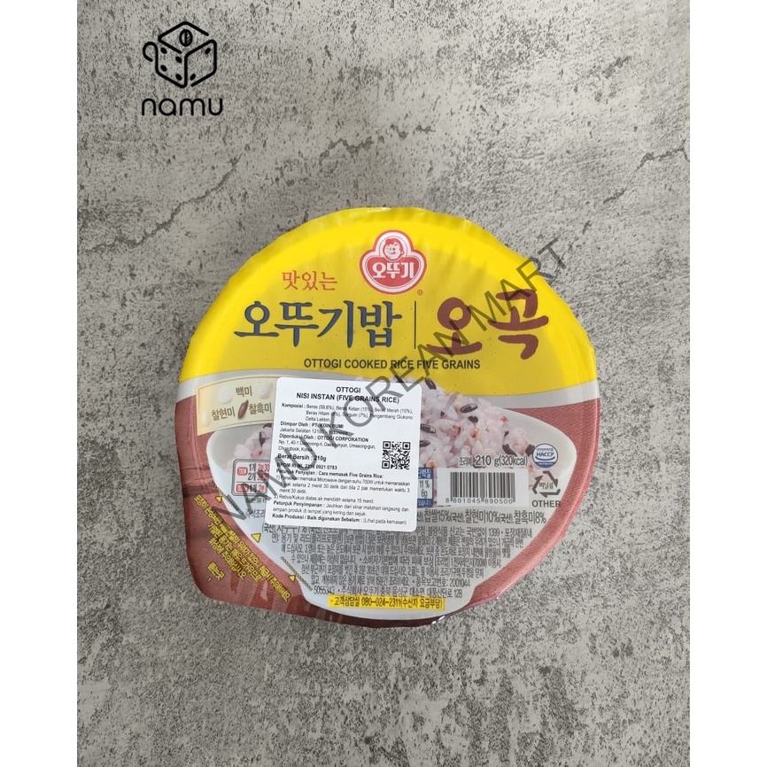 Ottogi Five Grains Rice 210gr - Korean Instant Rice Ready To Serving ...