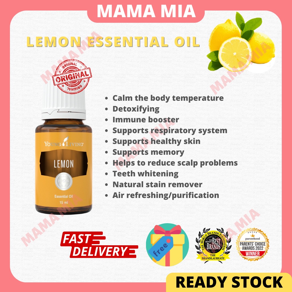 ORIGINAL Young Living Lemon Essential Oil 15ml Ready Stock Free Gift ...