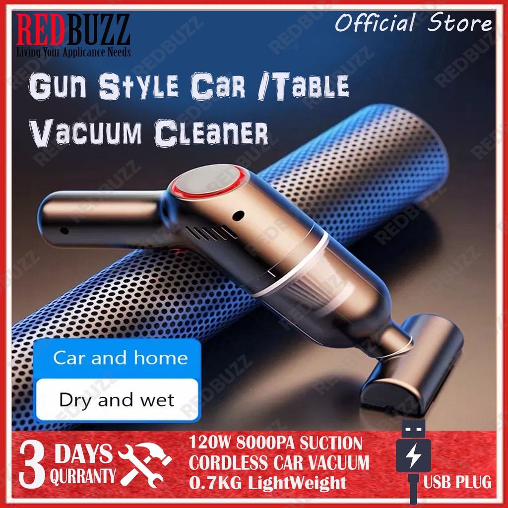 Redbuzz Cordless Car Vacuum Cleaner 8000pa Mini Wireless Vacuum Kereta