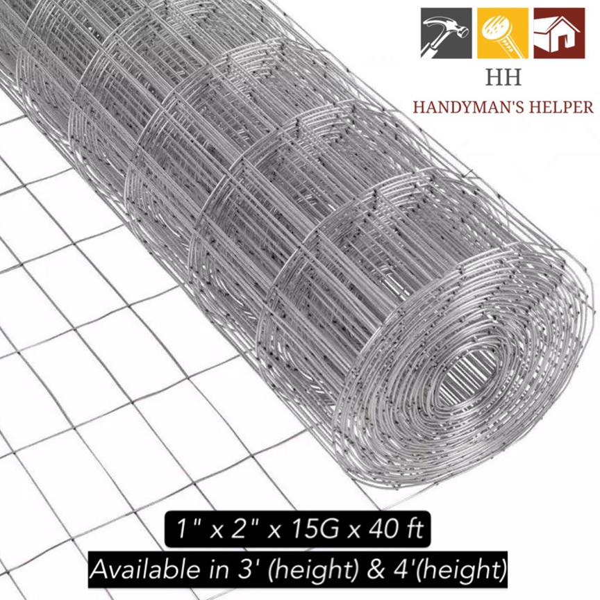 3FT & 4FT 15G 1'' X 2'' GALVANIZED BRC WIRE MESH NETTING DAWAI JARING JARING BESI | Shopee Malaysia