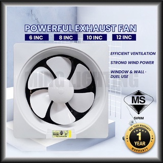 (Sirim) Wall Exhaust Fan 6" 8" 10" 12" Ekzos Air Ejector Ventilation ...