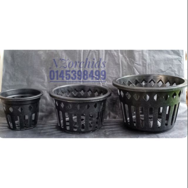 Pasu orkid/ Pasu Plastik Hitam/ Flowers Pot/ Orchid Pot | Shopee Malaysia