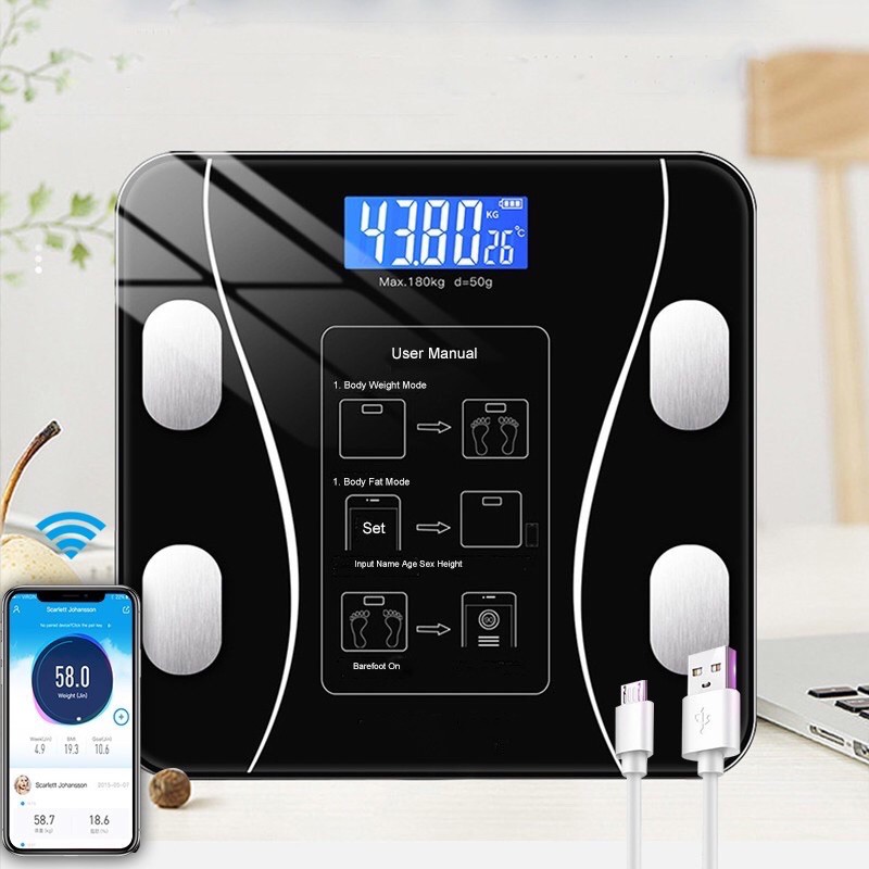 Smart Body Fat Scale Adult Fat Scale Penimbang 79in1 Function Bluetooth ...
