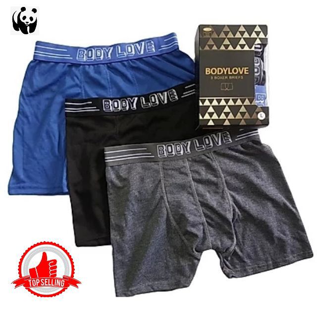 BODY LOVE BOXER UNDERWEAR INNERWEAR MEN Ready stock# 3pcs | Shopee Malaysia
