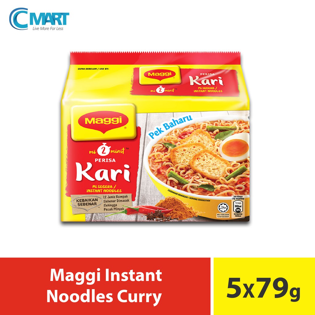 [expired 31/10/2021]MAGGI INSTANT NOODLES CURRY 5*79G | Shopee Malaysia