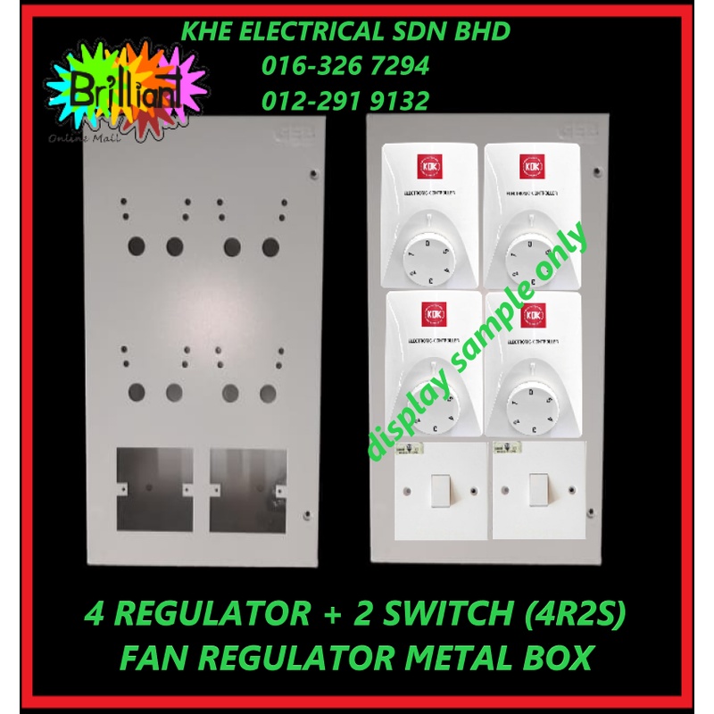 4 regulator + 2 switch 4r2s metal fan regulator box | Shopee Malaysia