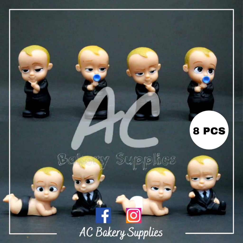 [READY STOCK] Boss Baby 8pcs Set Cake Toy Topper / Decoration Patung ...