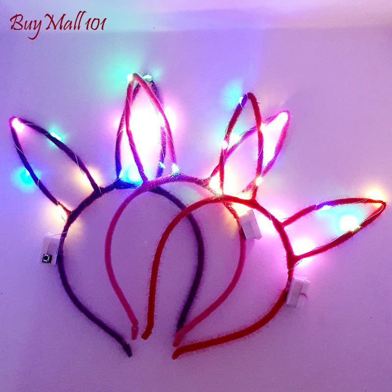 READY STOCK!! RABBIT Ear FLASHING LED Hairband | Shopee Malaysia