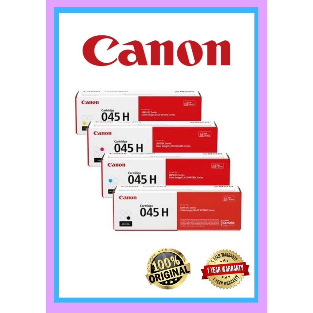 CANON CARTRIDGE 045H ORIGINAL LASER TONER - (B,C,M,Y) And HIGH CAPACITY SERIES | Shopee Malaysia