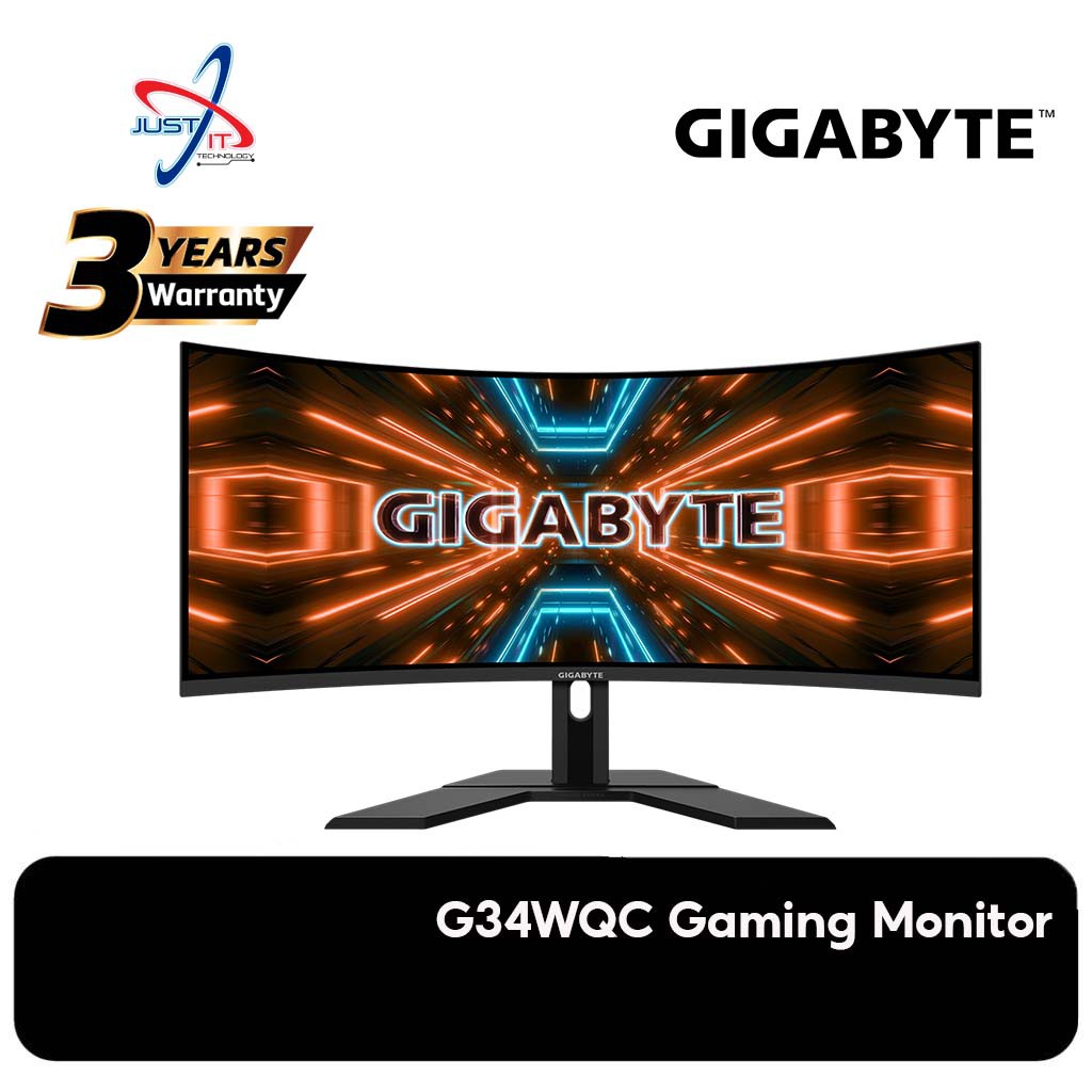 Gigabyte ( G34WQC / G34WQC-EK ) 34" WQHD 144Hz 1Ms 8Bit Freesync ...