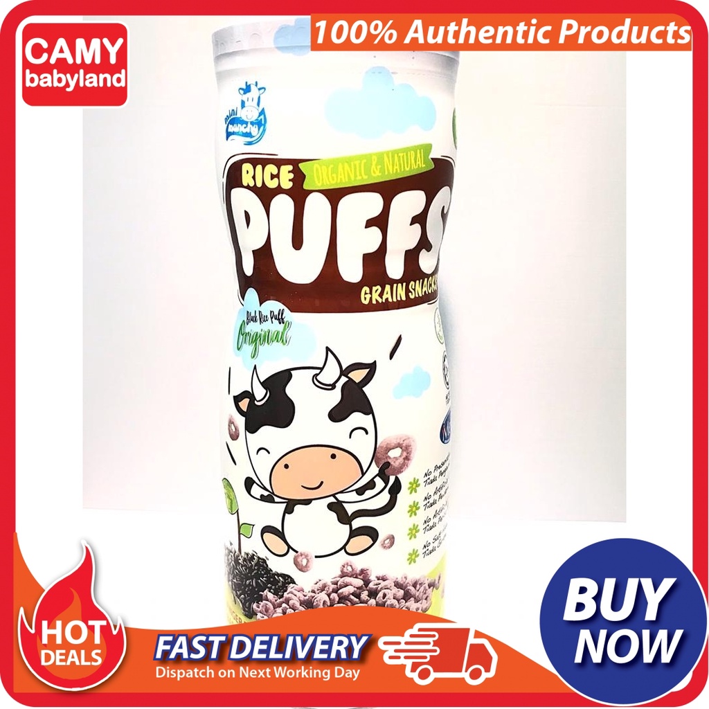 Mini Munchy Black Rice Puff (45gm) - Original /Snek Nasi Hitam Bayi ...
