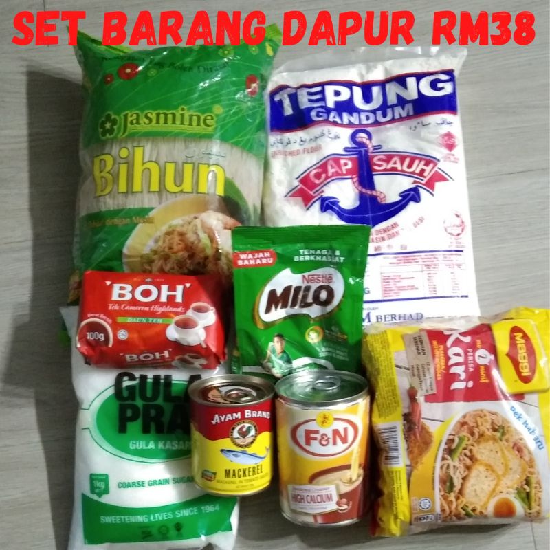 Set makanan asas murah/Set barang dapur bajet/set barang dapur murah ...