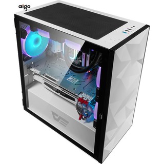 Aigo DarkFlash DLM21 Black Mesh/White Mesh ARGB Fan MATX Tempered Glass ...
