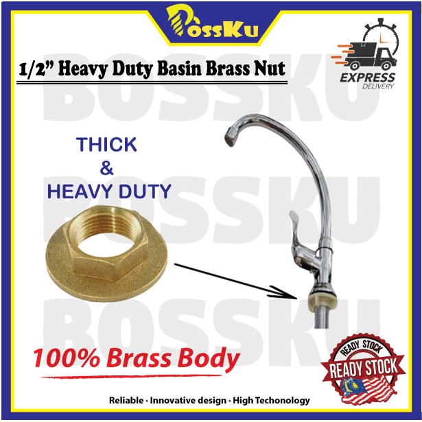 HEAVY DUTY Brass Basin Nut / Lock Nut for Basin Pillar Tap | Shopee ...
