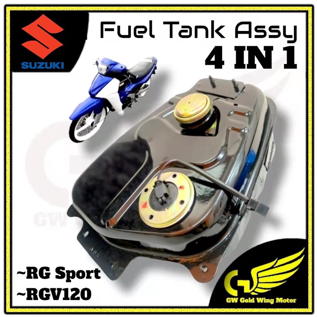 SUZUKI RG SPORT RGV FUEL TANK ASSY SET ( 4IN1 ) RG110 WITH CAP TANK ...