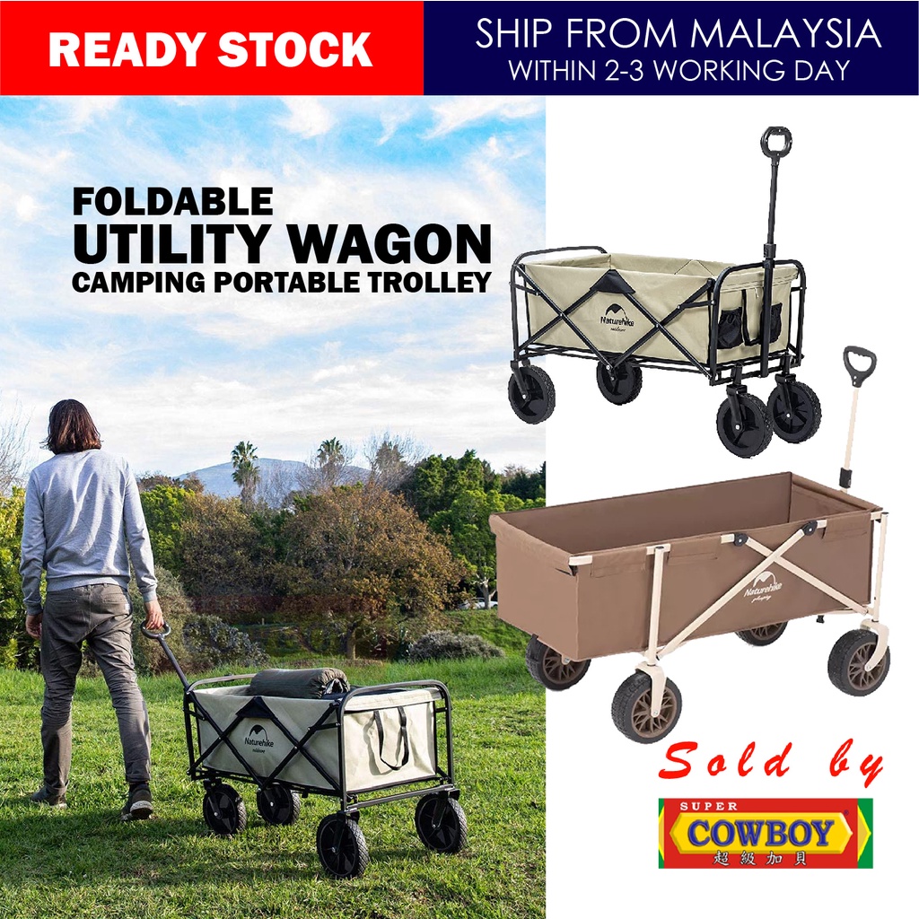 Naturehike Foldable Wagon Portable Trolley Outdoor Camping 4-Way ...