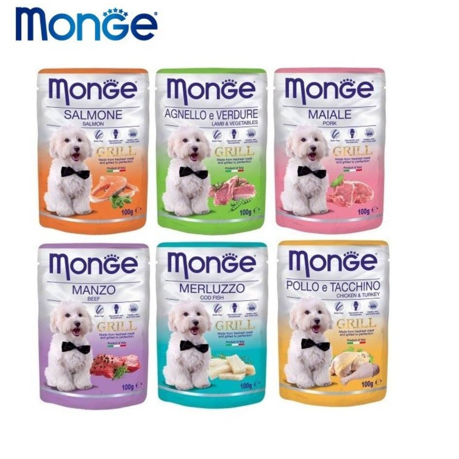 Monge Grill 100g Wet Dog Food (6 Flavours) | Shopee Malaysia