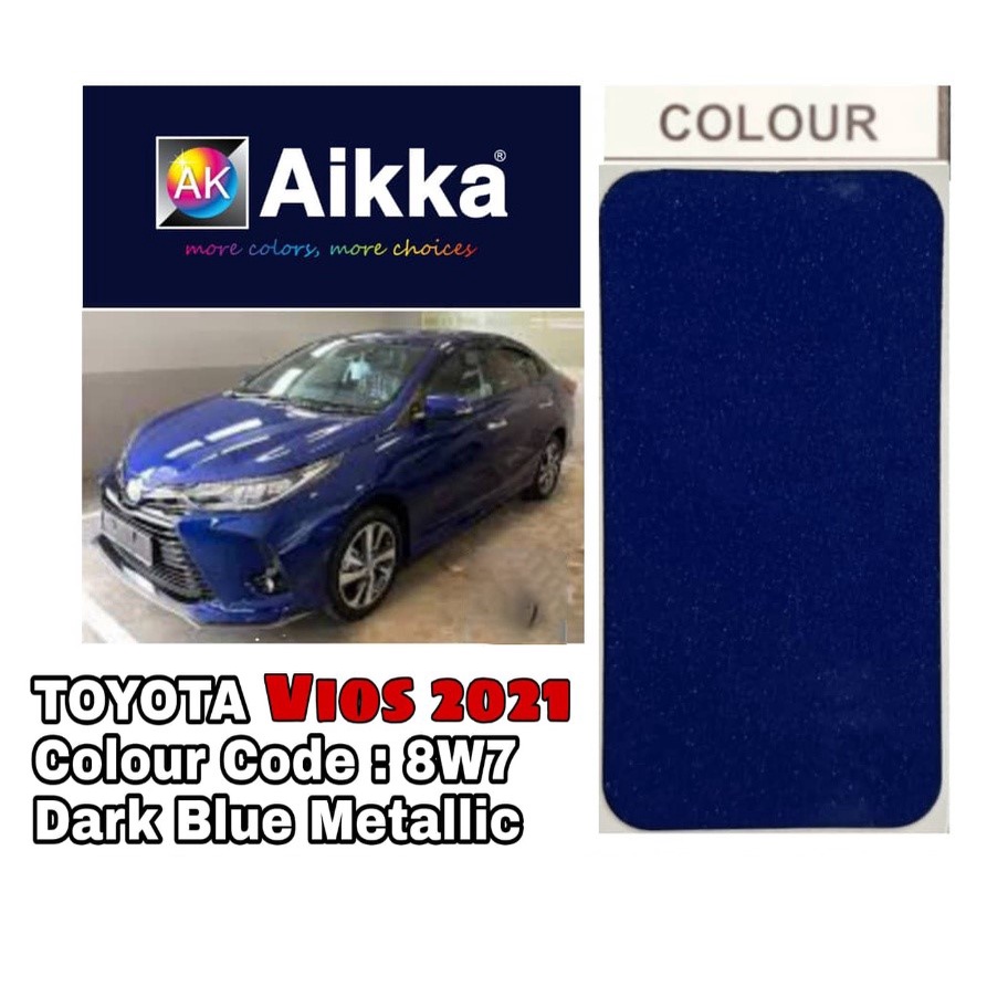 TOYOTA VIOS 2021 8W7 DARK BLUE METALLIC 2K CAR PAINT / CAT KERETA ...