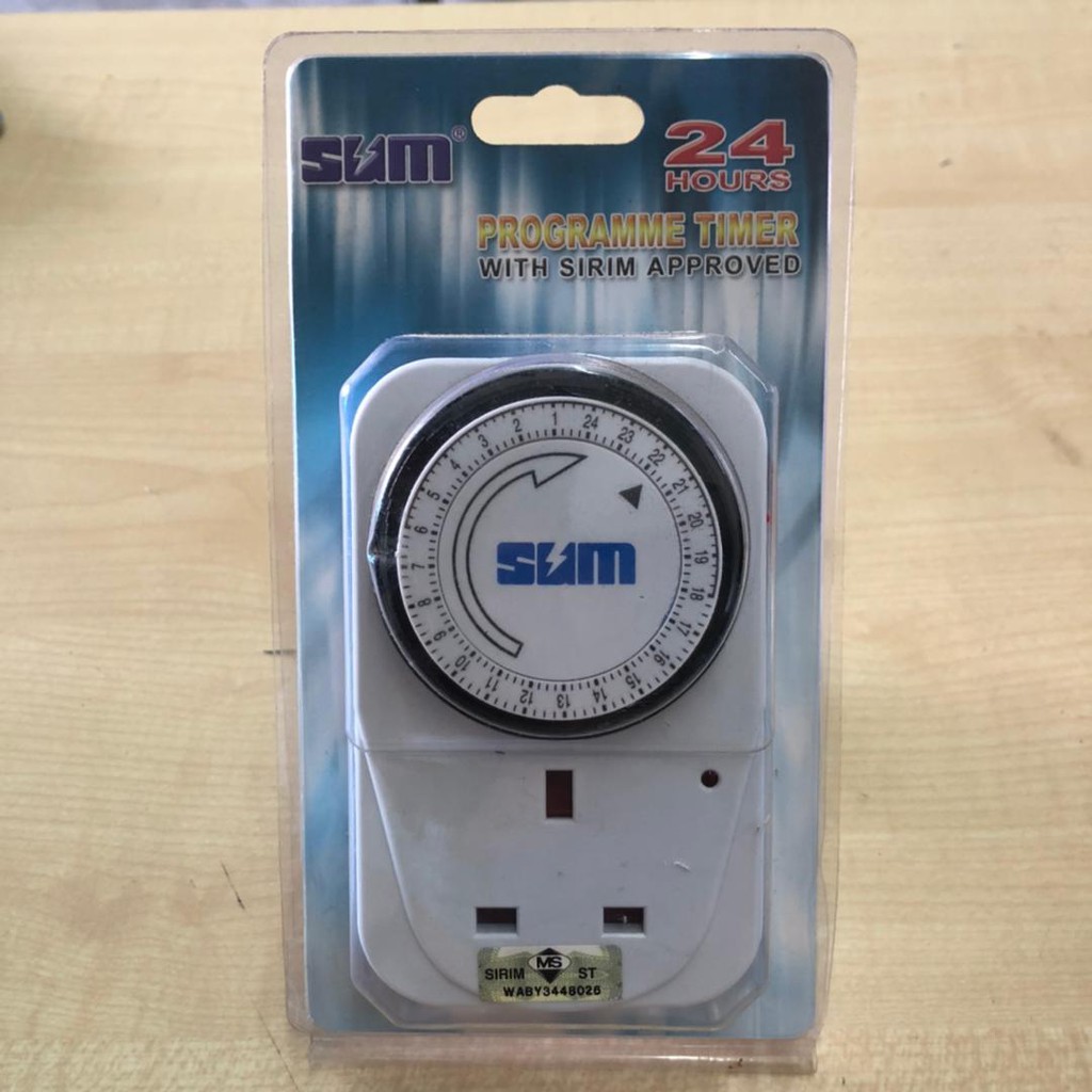 Sum 24hours Analog 3pin Plug Programme Timer Sirim Approved Shopee Malaysia