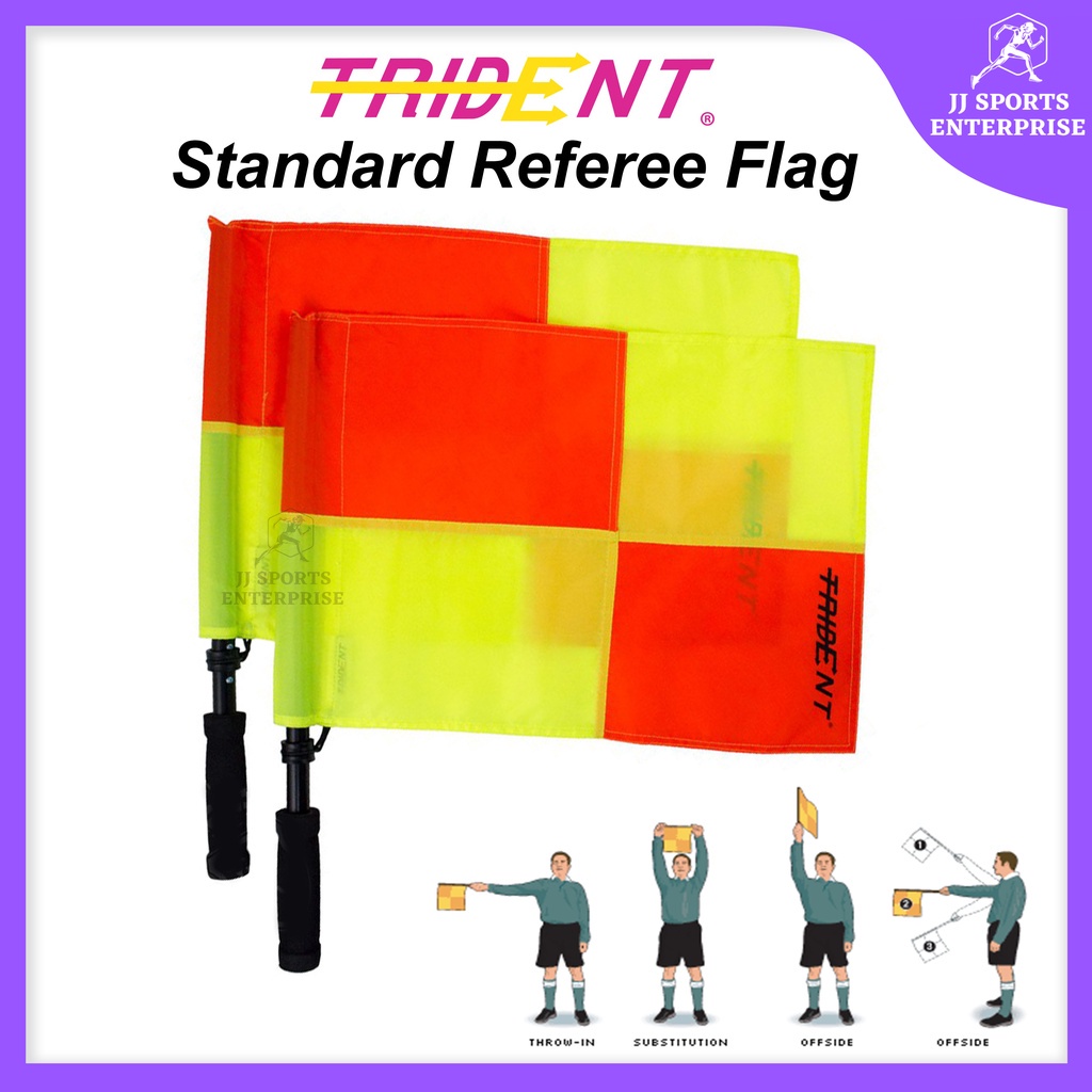 Trident Standard Linesman Flag Soccer Referee Flag Fair Play Sports Match Linesman Flags Soccer ...
