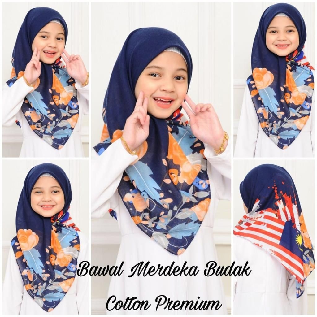 Tudung merdeka bawal cotton bidang 40 TUDUNG MERDEKA BUDAK NEW DESIGN ...