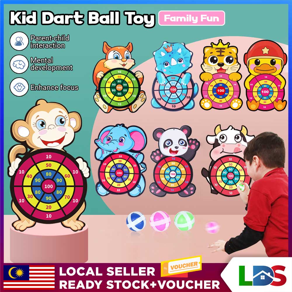 LDS Kids Dart Ball Game Toy | Educational Fabric Sticky Dart Board Toys ...