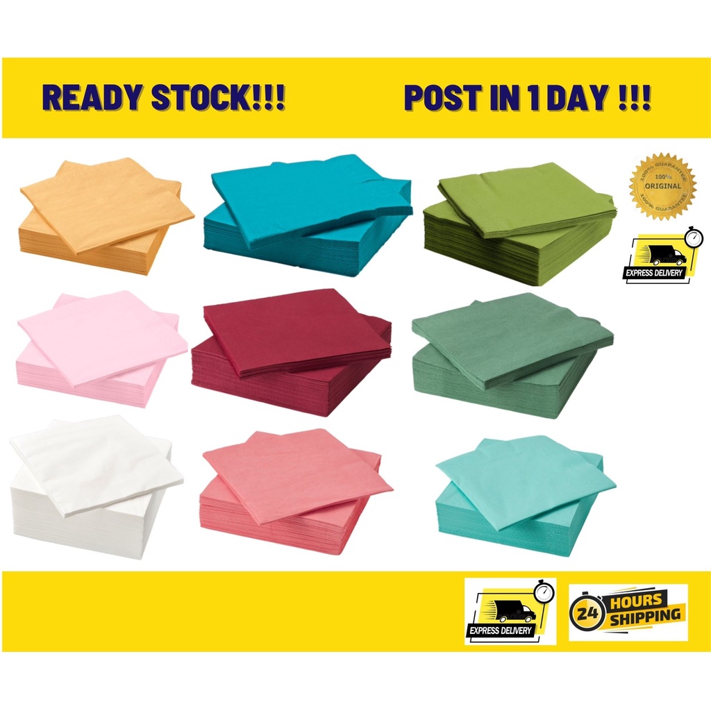 ORIGINAL IKEA PRODUCT FANTASTISK TISSUE PAPER NAPKIN TISU TEBAL COMEL ...