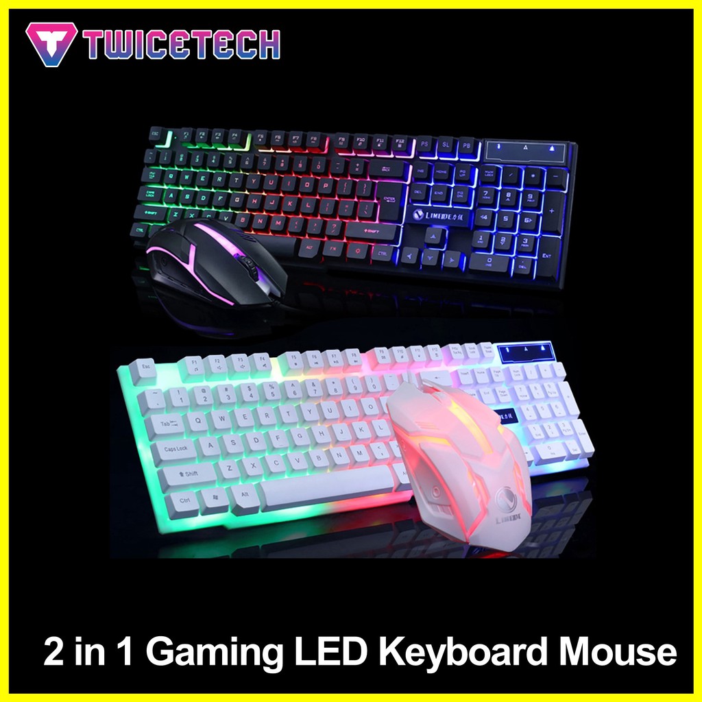 Gaming LED Keyboard and Mouse set / Rainbow LED / Cadeve 9122 RGB ...