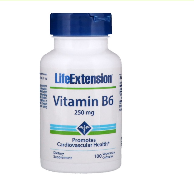 LIFE EXTENSION, VITAMIN B6, 250MG, 100 VEGETARIAN CAPSULES | Shopee ...