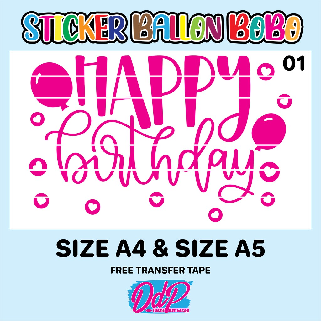 STICKER BALLON BOBO A4 A5 CODE 01 | Shopee Malaysia