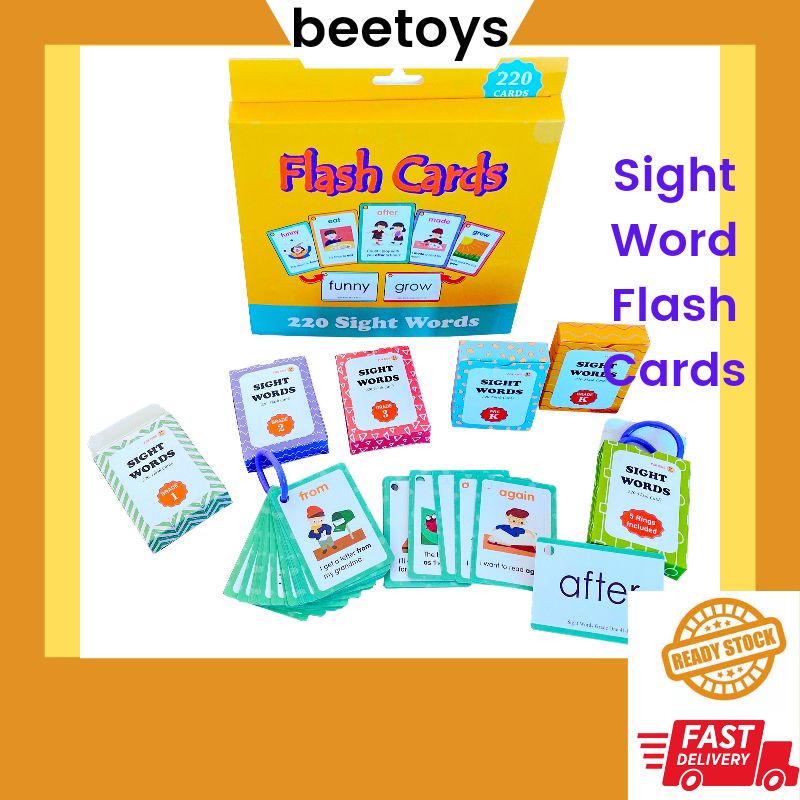 220 Dolch Sight Words Flash Card Kid Flash Card Early Learning Kids ...