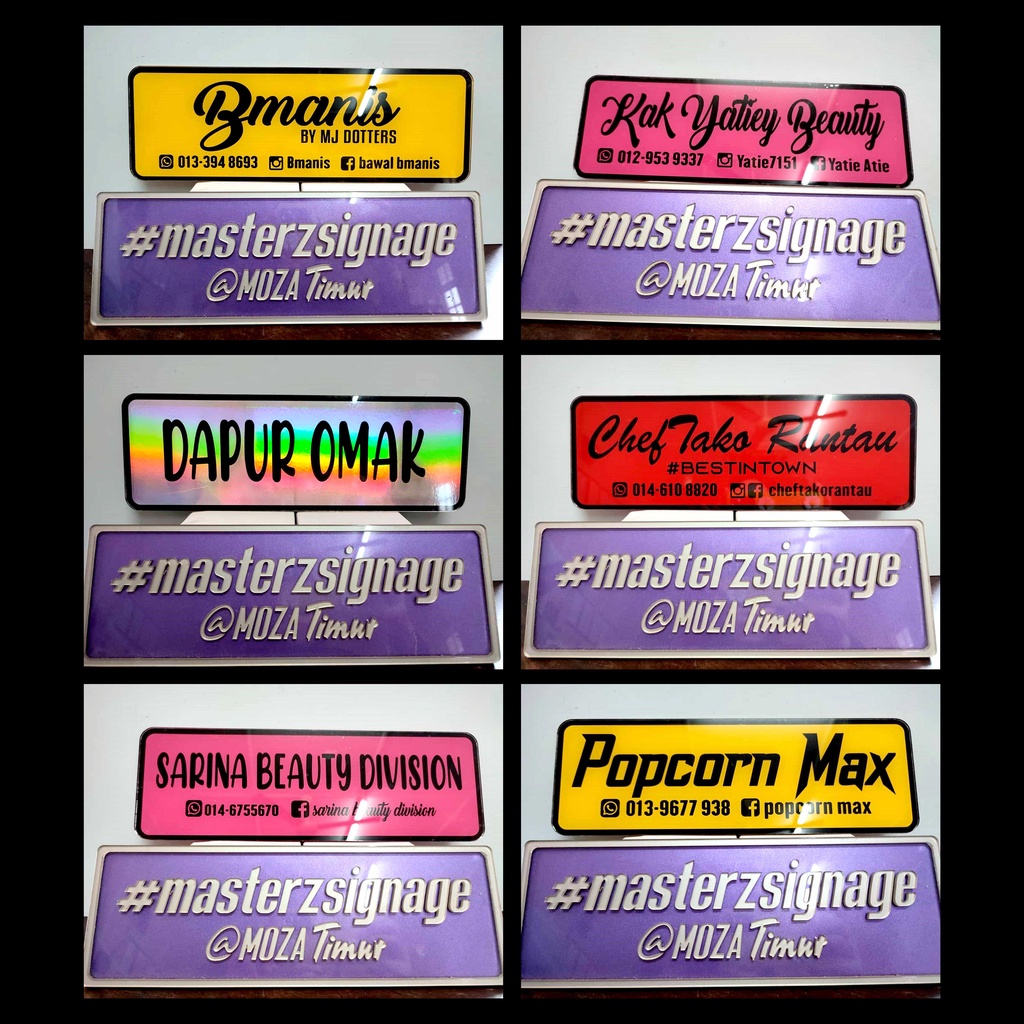 Signage Papan Nama Custom Saiz Kecil | Shopee Malaysia