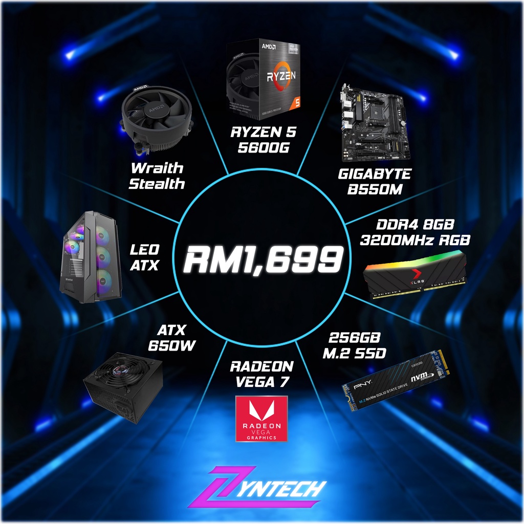 AMD RYZEN 5 / 3 / ATHLON APU CUSTOM BUILD DESKTOP PC | Shopee Malaysia