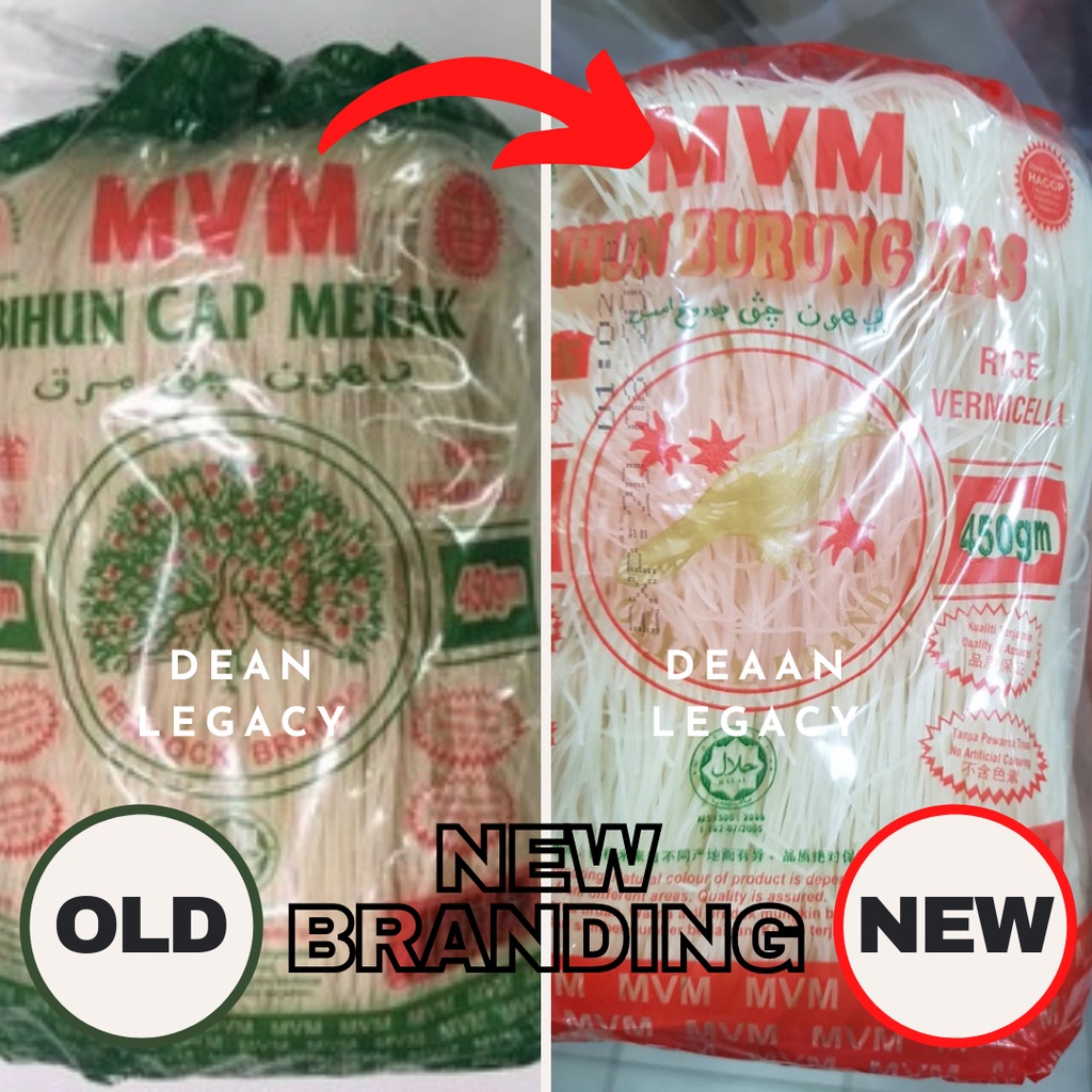 Bihun Cap Burung Emas ( Re-brand bihun cap merak ) bihun bersih 450g ...