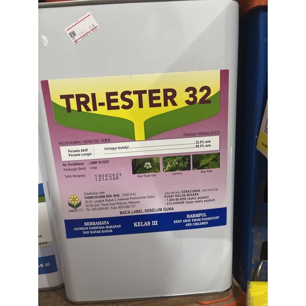 TRI-ESTER 32 4Liter Herbicide | Shopee Malaysia
