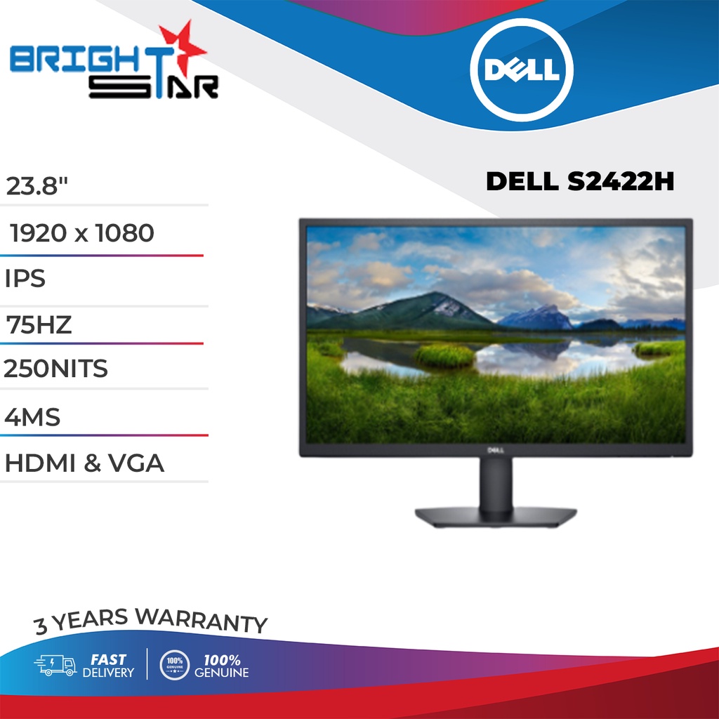 DELL 22" 24" 27" DELL SE2222H SE2422H SE2722H MONITOR / 23.8" / 1920 x ...