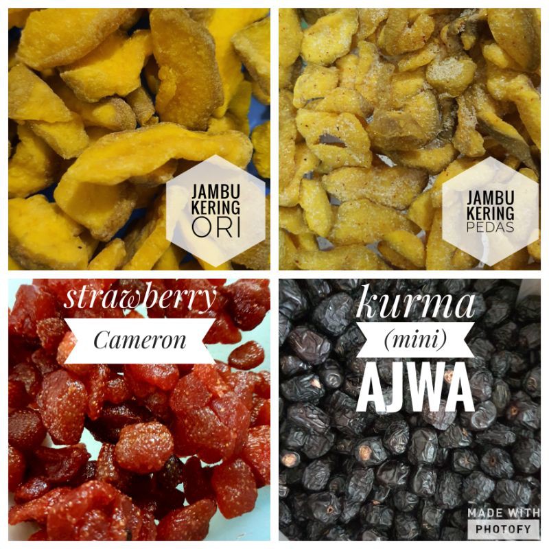 200g pelbagai asam/Jambu kering/Kurma Ajwa/asam kering penghantaran ...