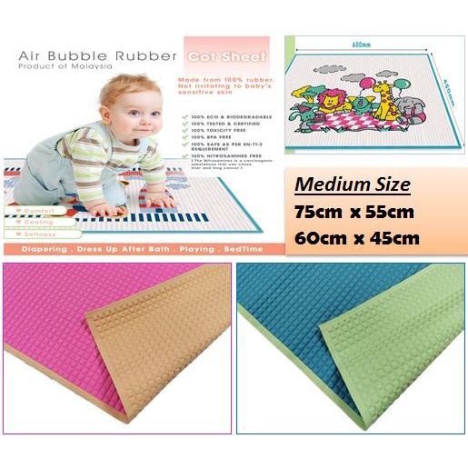 Rubber Changing Mat Baby Mat Cotsheet (Medium Size) | Shopee Malaysia