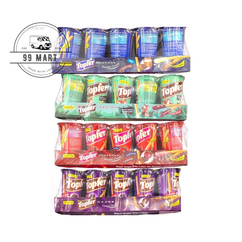 [40g x 10pcs]Topfer Crunchy Sticks (Chocolate / Hazelnut Chocolate ...