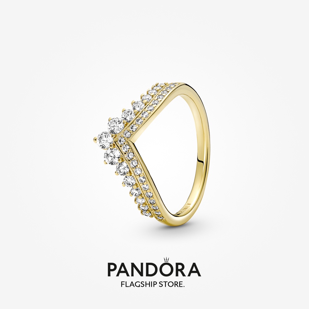 Pandora 14k Gold-Plated Timeless Wish Tiara Ring | Shopee Malaysia