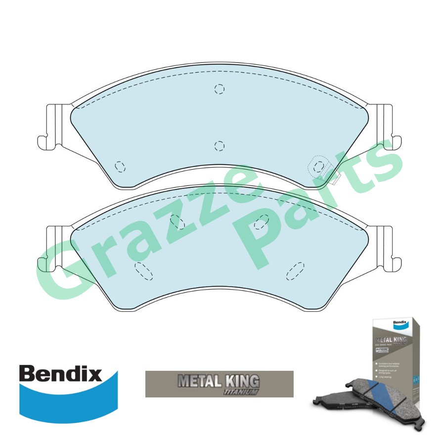 Bendix Metal King Brake Pad Front DB2074 - Ford Ranger T6 T7 2011 MZ BT ...
