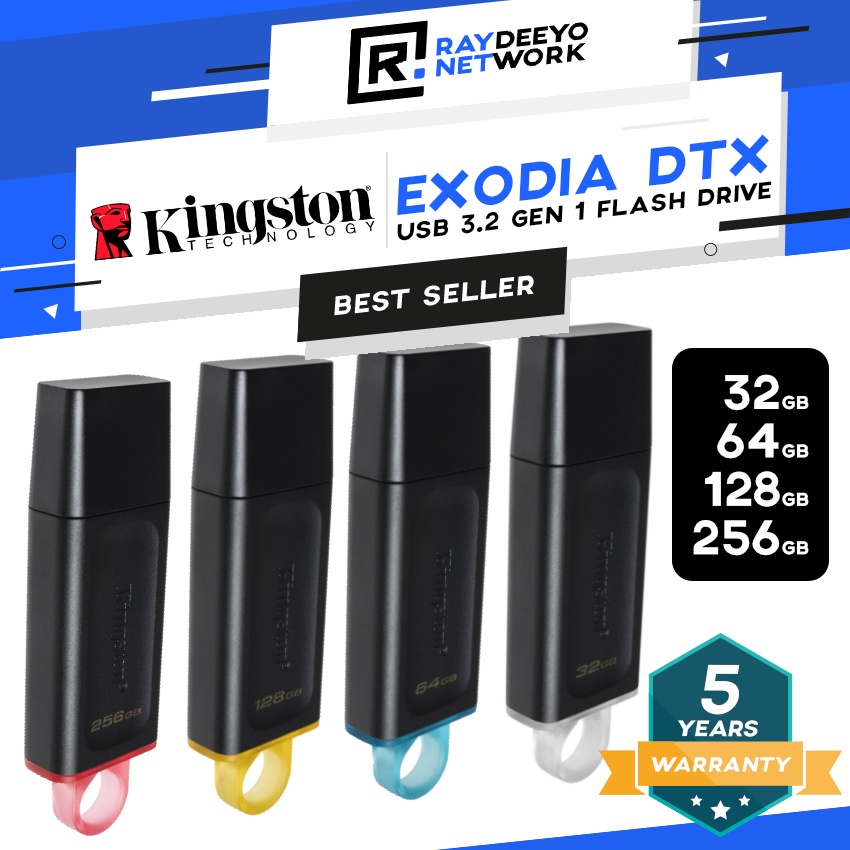 Kingston DataTraveler Exodia DTX USB 3.2 Flash Drive Pendrive [32GB/64GB/128GB] | Shopee Malaysia