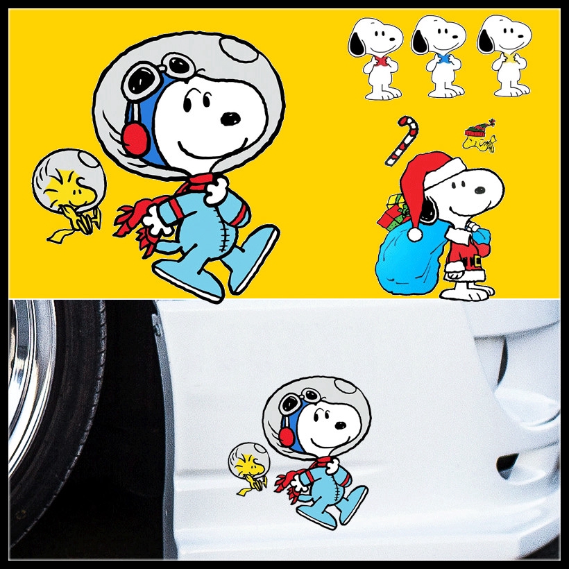 【Ready Stock】Cute Pilot Sailor Snoopy Car Stickers Reflective Car ...