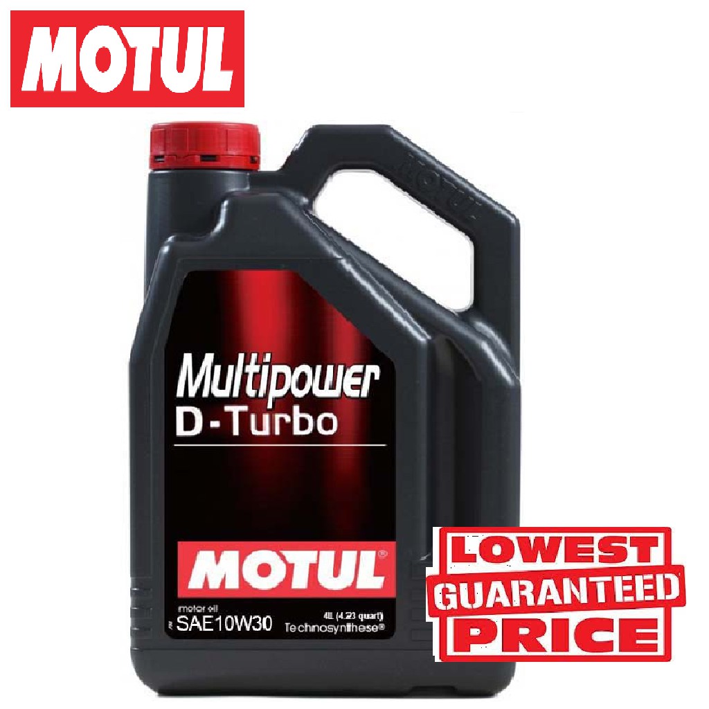 MOTUL Multipower D-Turbo Gasoline Diesel Semi Synthetic 10W30 4L Engine ...