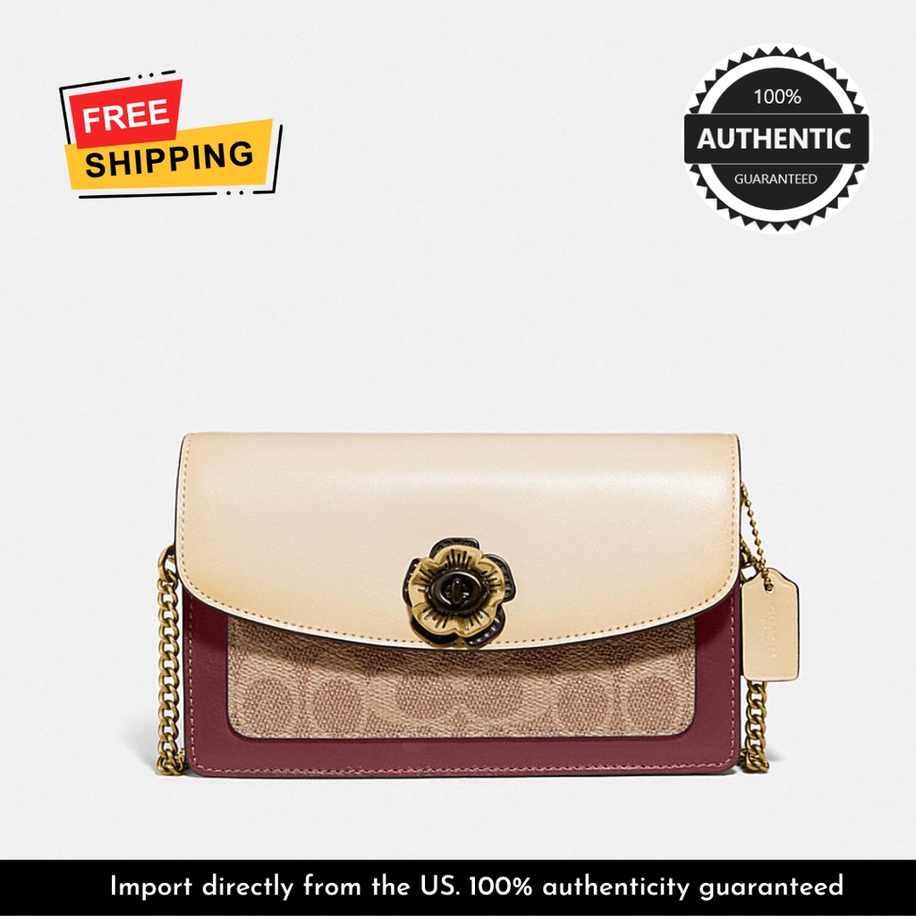 💯 Original Coach C1680 Parker Crossbody Sling Chain In Colorblock ...