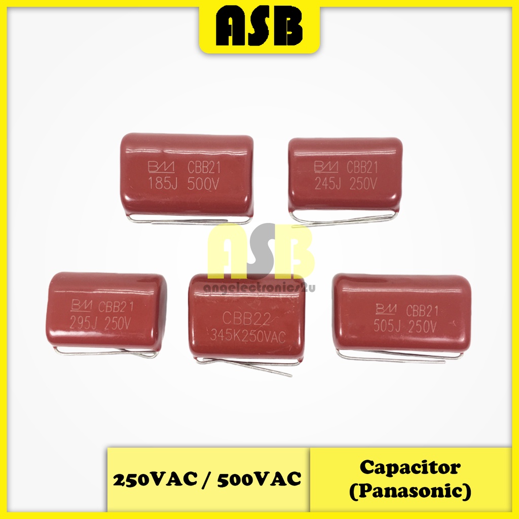(1pc) CBB21 / CBB22 Capacitor / Condenser ( Panasonic ) ( 250VAC ...
